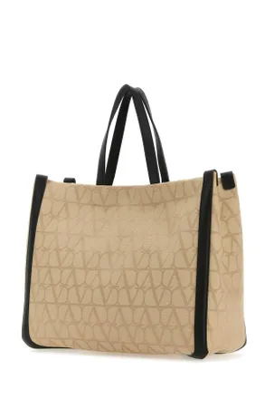Valentino Garavani Mens Toile Iconographe Shopping Bag Chinosnero Borse A Mano