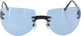 Chanel unisex, Pre-owned, Bleu, Taille: ONE Size Lunettes de soleil bouclier sans monture Pre-owned