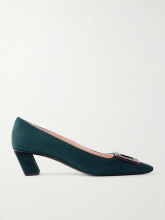Roger Vivier Belle Vivier 45 Pumps Aus Veloursleder - Gr&uuml;n