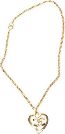 Chanel Crossbody Bags - CC Heart Pendant Chain Necklace - Gr. unisize - in Gold - f&uuml;r Damen