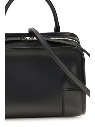 Loewe Womens Top Handle Bag Amazona 180 Calfskin Black Leather Shoulder