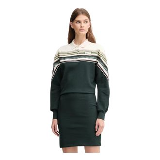 Lacoste Schmal geschnittenes Piqu&eacute;-Kleid aus Frankreich - - Dresses - Damen - Gr&uuml;n - XS
