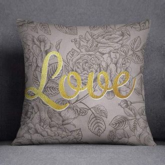 Bonamaison Le Jardin du Lin Kissenhüllen, Cotton, Mehrfarbig, 45x45