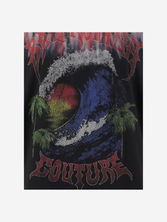 Balenciaga Mens T-Shirt Printed Cotton Multicolour T-Shirts And Polos