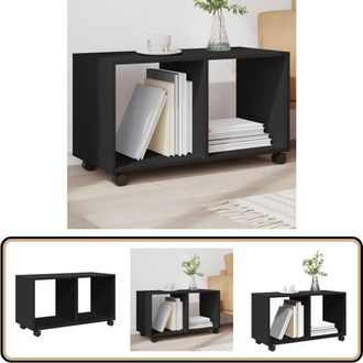 vidaXL Vidaxl - Rollschrank Schwarz 72x33x42,5 cm Holzwerkstoff