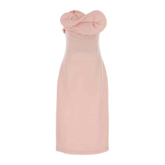 Magda Butrym Femme, Robes, Rose, Taille: 36 FR Robe Corset en Soie avec Encolure Sculpturale