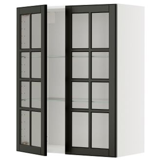 IKEA METOD Wandschrank mit Böden/2 Glastüren