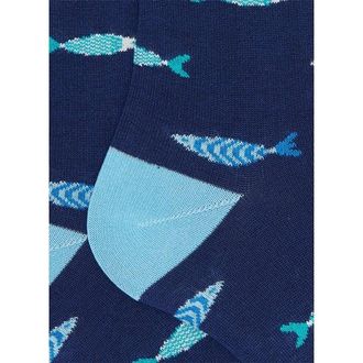 Dor&eacute; Dor&eacute; Chaussettes mi-hautes poissons en coton m&eacute;lang&eacute;