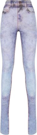 Diesel Femme, Jeans, Bleu, Taille: 38 FR Leggings Imprim&eacute;s
