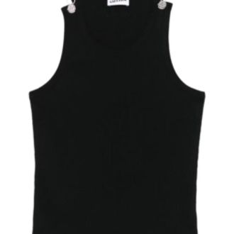 Jean Paul Gaultier Femme, Tops, Noir, Taille: 36 FR D&eacute;bardeur avec gravure int&eacute;grale