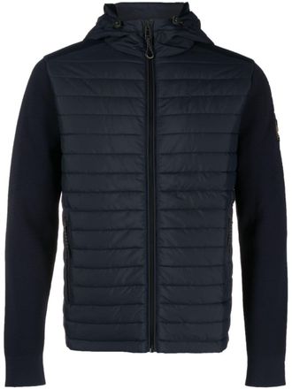 Belstaff cardigan matelass&eacute; &agrave; capuche - Bleu