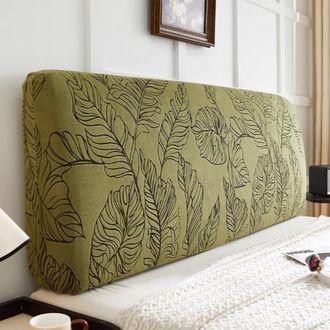 Generic Stretch bedruckter Bettkopfteil Bezug Staubschutz in voller Gr&ouml;&szlig;e Kopfteil Bezug f&uuml;r die Heimdekoration Fr&uuml;hlingsbaum - Gr&uuml;n 170-190 cm/67-74.8 Zoll