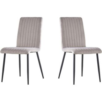 Habitat et Jardin 2er-Set Samtst&uuml;hle Henley - Hellgrau