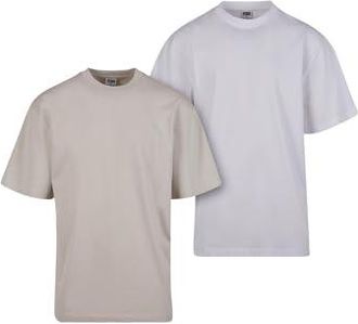 Urban Classics Tb006a-tall Tee 2-Pack T-Shirt, Nuage + Blanc, L Hommes