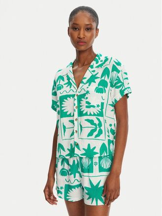 Banana Moon Banana Moon Hemd Taylor Shellpat MHW67 Grün Loose Fit