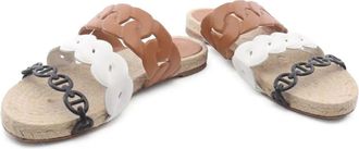 Hermès espadrilles Gwen à bride tressée - Marron