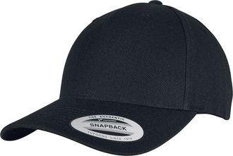 Flexfit Unisex Kappe 5-Panel Premium Curved Visor Snapback Cap Baseballkappe, Black, one Size