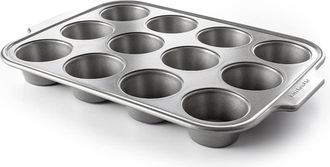 KitchenAid Bakeware Muffinblech aus aluminisiertem Stahl, PFAS-frei, antihaftbeschichtet, ofenfest, spülmaschinenfest, Grau