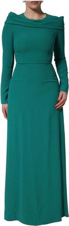 Dolce & Gabbana Femme, Robes, Vert, Taille: 38 FR Long Gown Dress