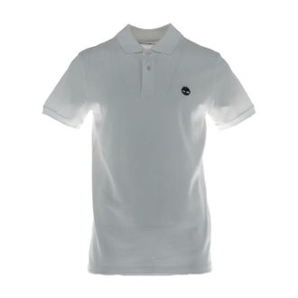 Timberland Homme, Tops, Blanc, Taille: 2XL Polo en coton &agrave; manches courtes