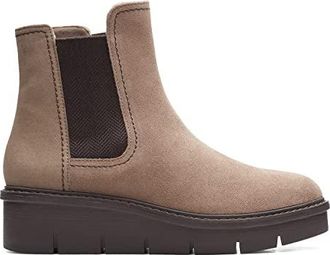 Clarks Femme Airabell Move Bottines Chelsea, Pebble Suede, 37.5 EU