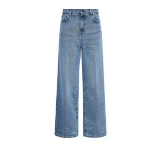 John Richmond Hose mit dekorativer Oberfl&auml;che und modernen Linien - - Jeans - Damen - Blau - W27