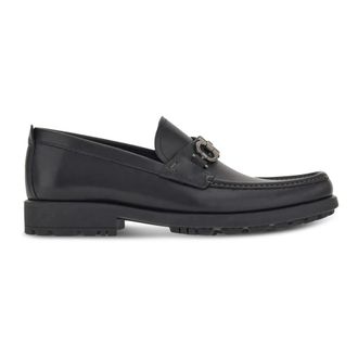 Ferragamo Femme, Chaussures, Noir, Taille: 38 EU Mocassins avec d&eacute;tail Gancini