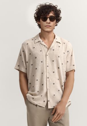 Bugatti Herren Kurzarm-Hemd Modern Fit aus einem Baumwollmix