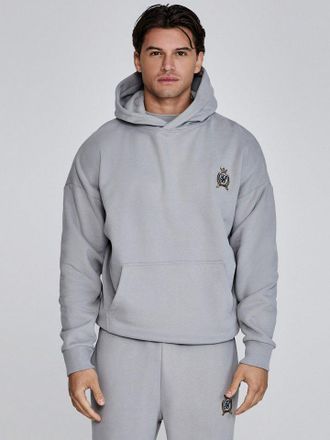 Siksilk Hoodie SikSilk Herren Grauer Pullover Kapuzenpullover