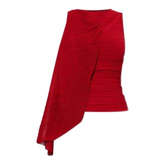 Balmain Femme, Tops, Rouge, Taille: 40 FR Top pliss&eacute;