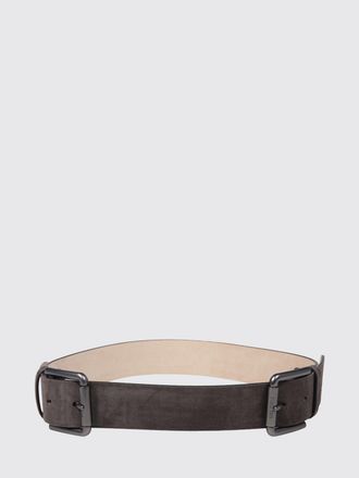 Max Mara Ceinture r&eacute;glable en cuir su&eacute;d&eacute; avec double boucle