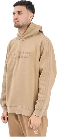 adidas Homme, Sweatshirts et sweats &agrave; capuche, Beige, Taille: S Washed Sweat &agrave; capuche