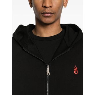 Vision Of Super Cotton Hooded Zip Sweatshirt - Black