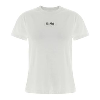 Maison Margiela Numeric Baumwolljersey-T-Shirt - - Tops - Damen - Wei&szlig; - L