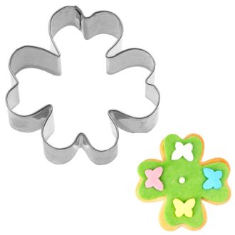 Westmark Keks-Ausstechform Kleeblatt, Rostfreier Edelstahl, Gl&uuml;ck und Liebe, Silber, 35502291 Molde &raquo;Hoja de tr&eacute;bol&laquo;, 6 cm