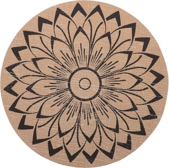 Cabilock Runde PVC Tischsets Hitzeisolierend Wiederverwendbar Boho Stil Platzdeckchen F&uuml;r K&uuml;che Und Esszimmer