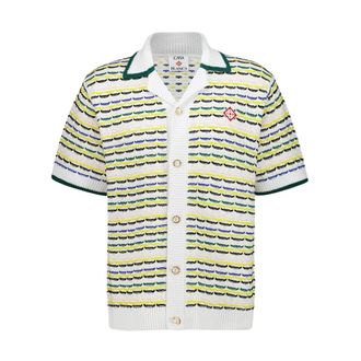 Casablanca Tuck Stitch Hemd - - Shirts - Herren - Gr&uuml;n - XL