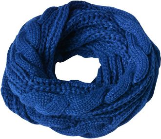 Miobo Strick Loop Schal, Zopf Muster Winterschal, Wolle warmen, Hochwertiges, Unisex mit Einheitsgr&ouml;&szlig;e (Blau)