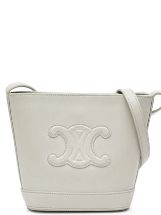Celine petit sac seau Triomphe en cuir de veau (2022) - Gris