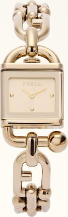 Furla Mianuvola Square Armbanduhr Mit Quadratischem Geh&auml;use Color Oro Metallic Metall Damen