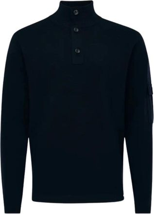 Gentiluomo Turtle Buttons LS - - Knitwear - Herren - Blau - M