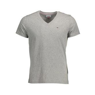 Tommy Hilfiger T-Shirt Col V - Homme - Tops - Gris - Taille: XS