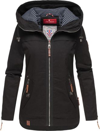 Navahoo Damen Übergangsjacke Wekoo - Leichte Baumwolljacke mit Kapuze