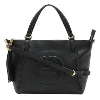 Gucci Pre-owned Soho Leather 2way Tote Bag - Femme - Pre-owned - Noir - Taille: ONE Size