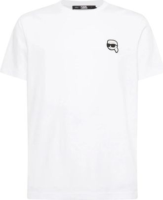 Karl Lagerfeld Homme, Tops, Blanc, Taille: XL Ikon Patch T-shirt