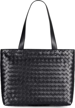 Bottega Veneta Homme, Sacs, Noir, Taille: ONE Size Small Intrecciato Zipped Tote