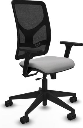 Piqueras y Crespo B&uuml;rostuhl, grau, mit 3D-Armlehnen, h&ouml;henverstellbare Lendenwirbelst&uuml;tze, ausgestattet mit Syncro/Traslack und Schneideschaum, mit Rollen von 65 mm, Ny