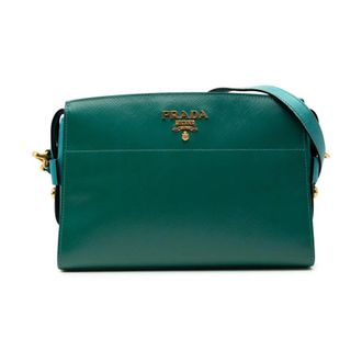 Prada Sac bandouli&egrave;re en cuir convertible Pre-owned - Femme - Pre-owned - Vert - Taille: ONE Size