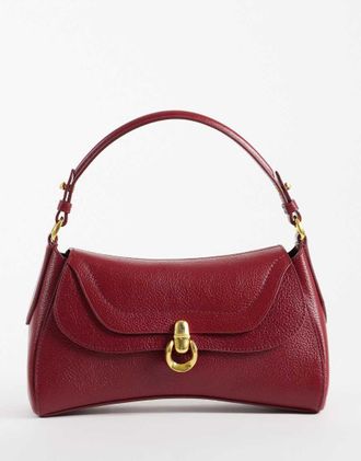 Polo Ralph Lauren Sac en cuir avec boucle - Bordeaux-Rouge