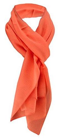 TigerTie dames Chiffon foulard orange unicolor taille 160 cm x 36 cm - écharpe